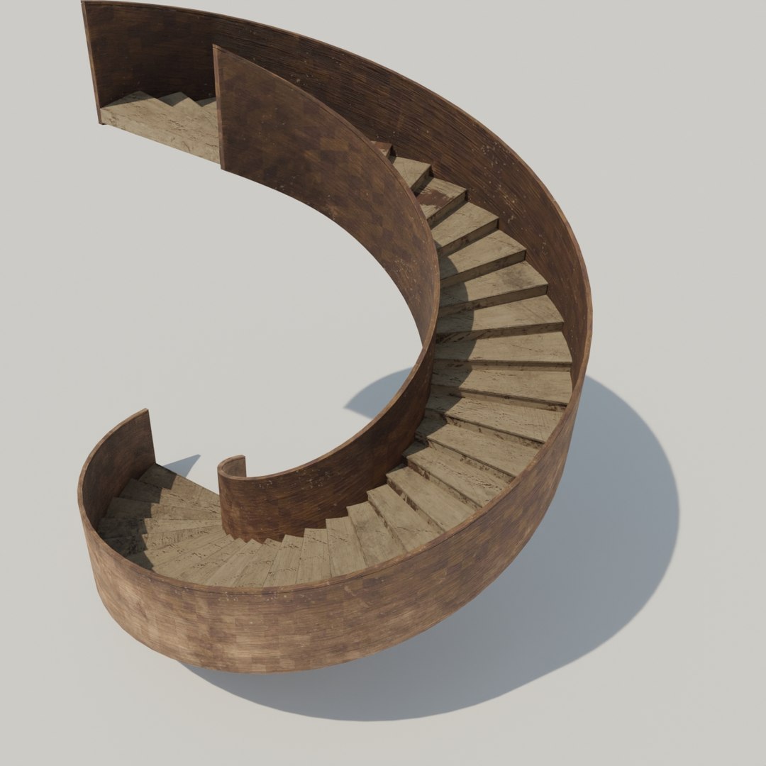 Wooden Stairway 3D Model - TurboSquid 2033373