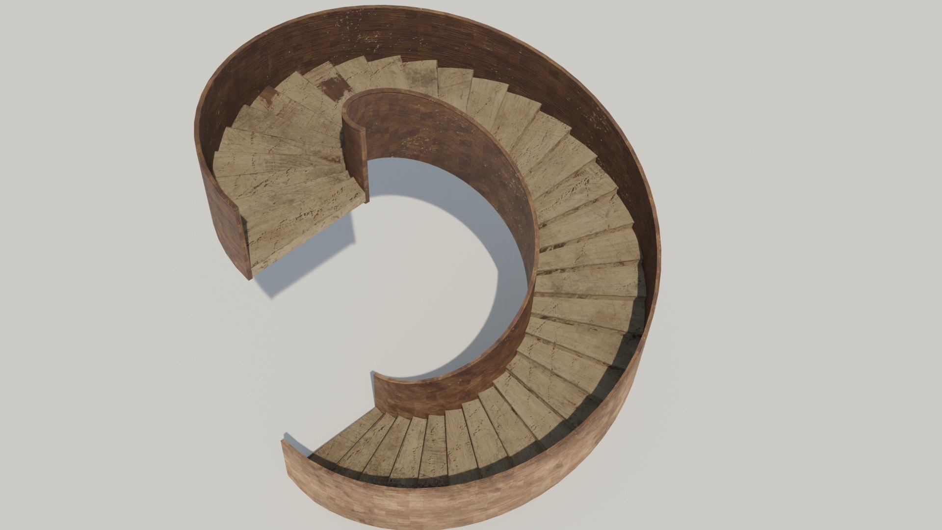 Wooden Stairway 3D Model - TurboSquid 2033373