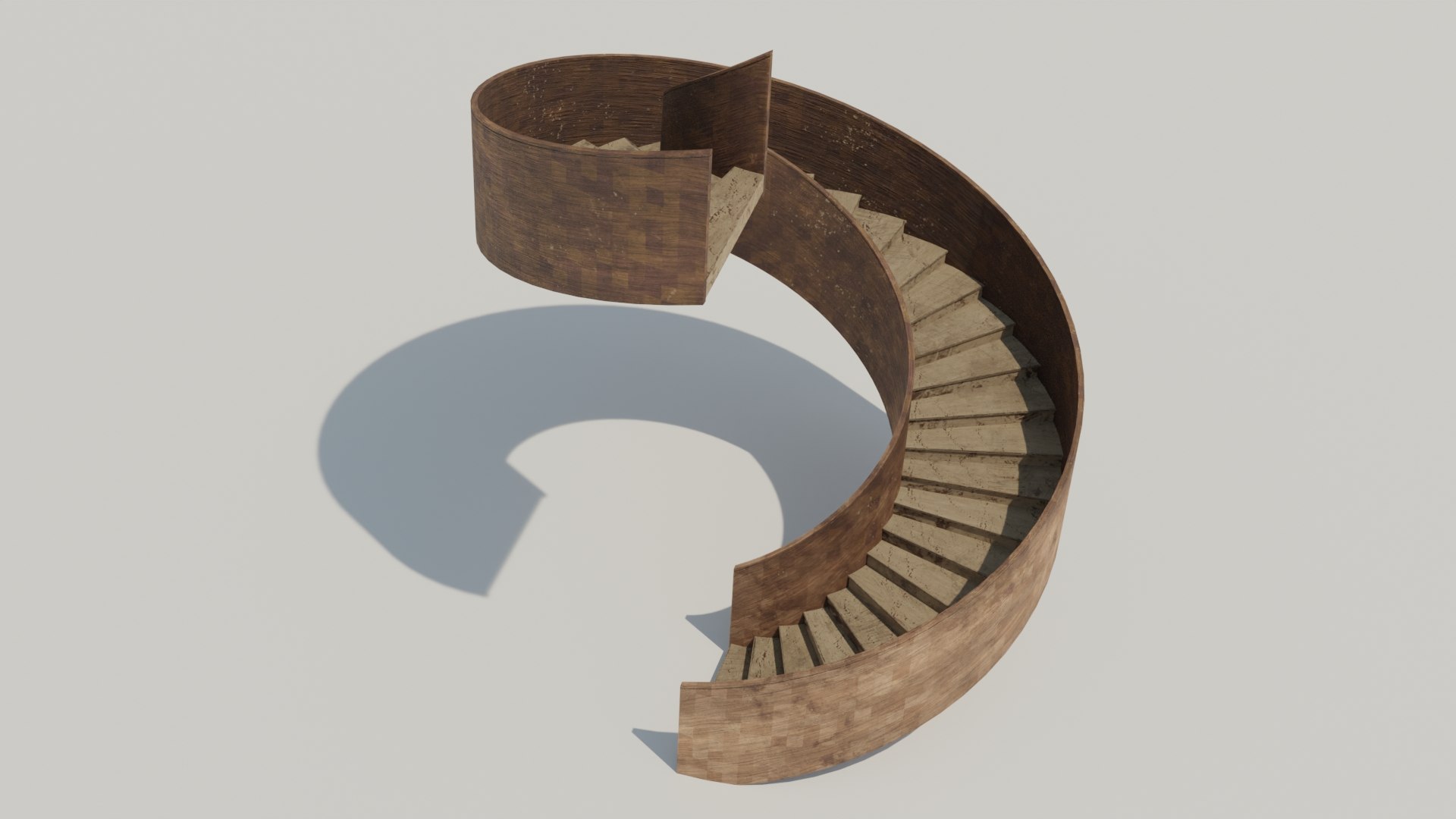 Wooden Stairway 3D Model - TurboSquid 2033373