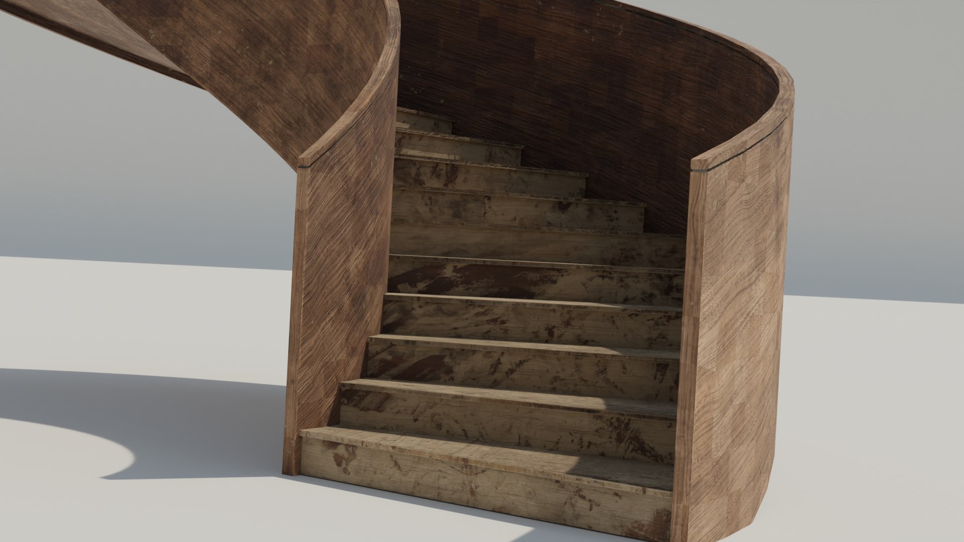 Wooden Stairway 3D Model - TurboSquid 2033373