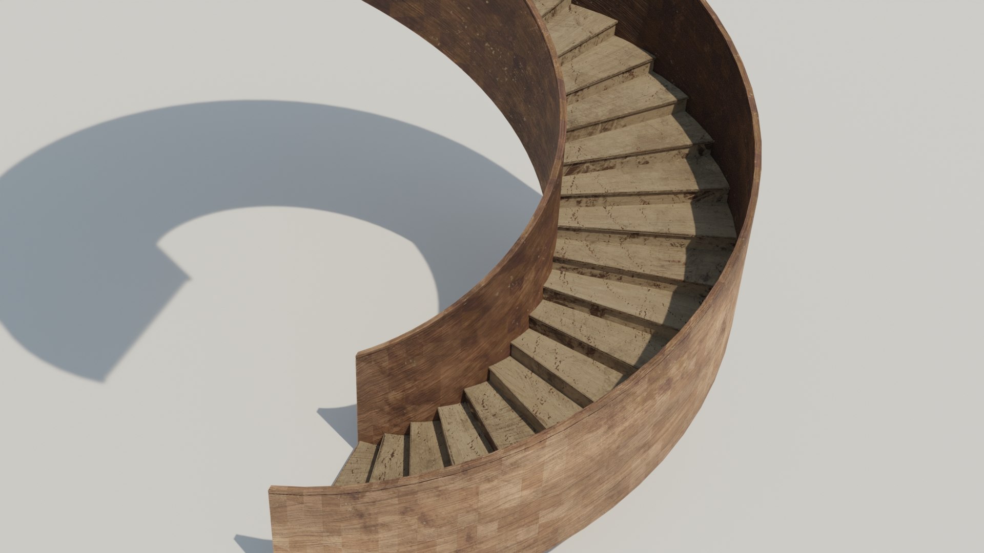 Wooden Stairway 3D Model - TurboSquid 2033373