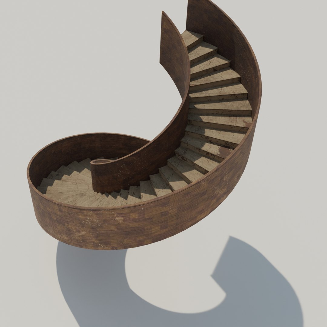 Wooden Stairway 3D Model - TurboSquid 2033373