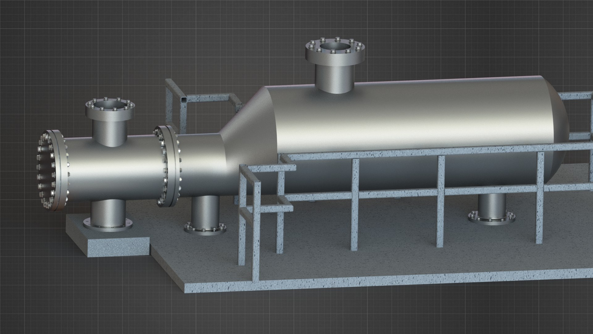 3D HORIZONTAL SHELL-SIDE EVAPORATOR - TurboSquid 1995912