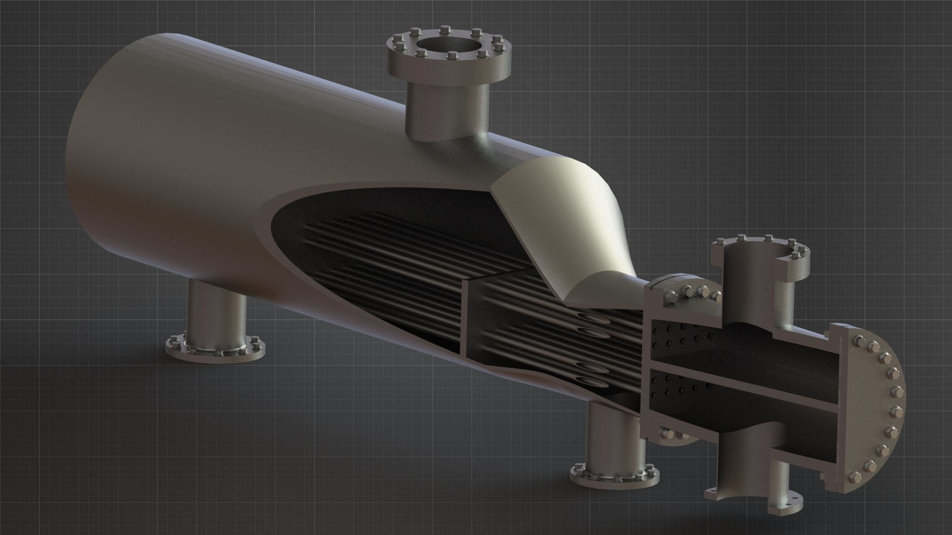 3D HORIZONTAL SHELL-SIDE EVAPORATOR - TurboSquid 1995912
