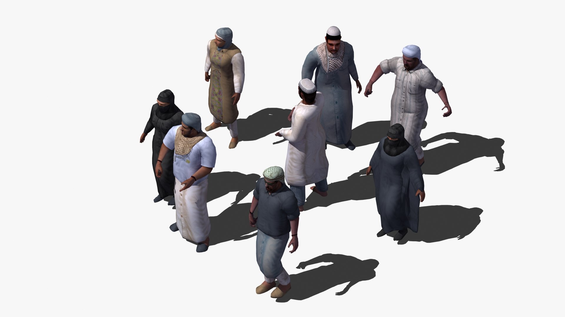 arab rigged 3d model