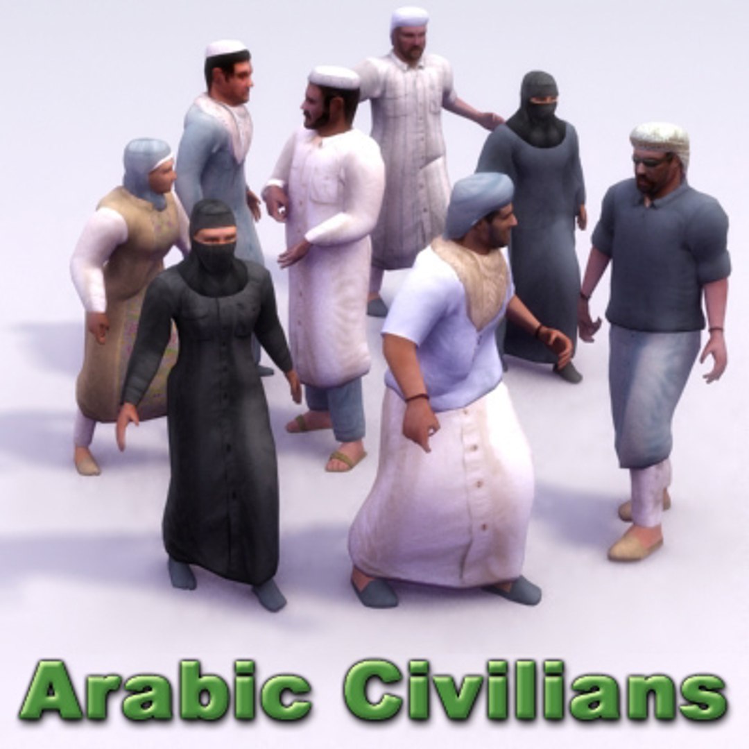 arab rigged 3d model