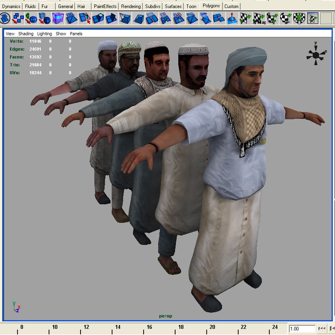 arab rigged 3d model