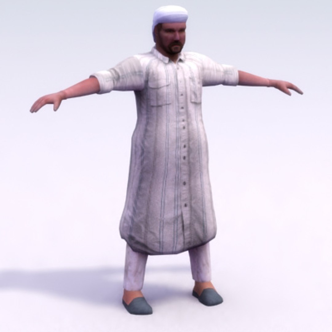 arab rigged 3d model