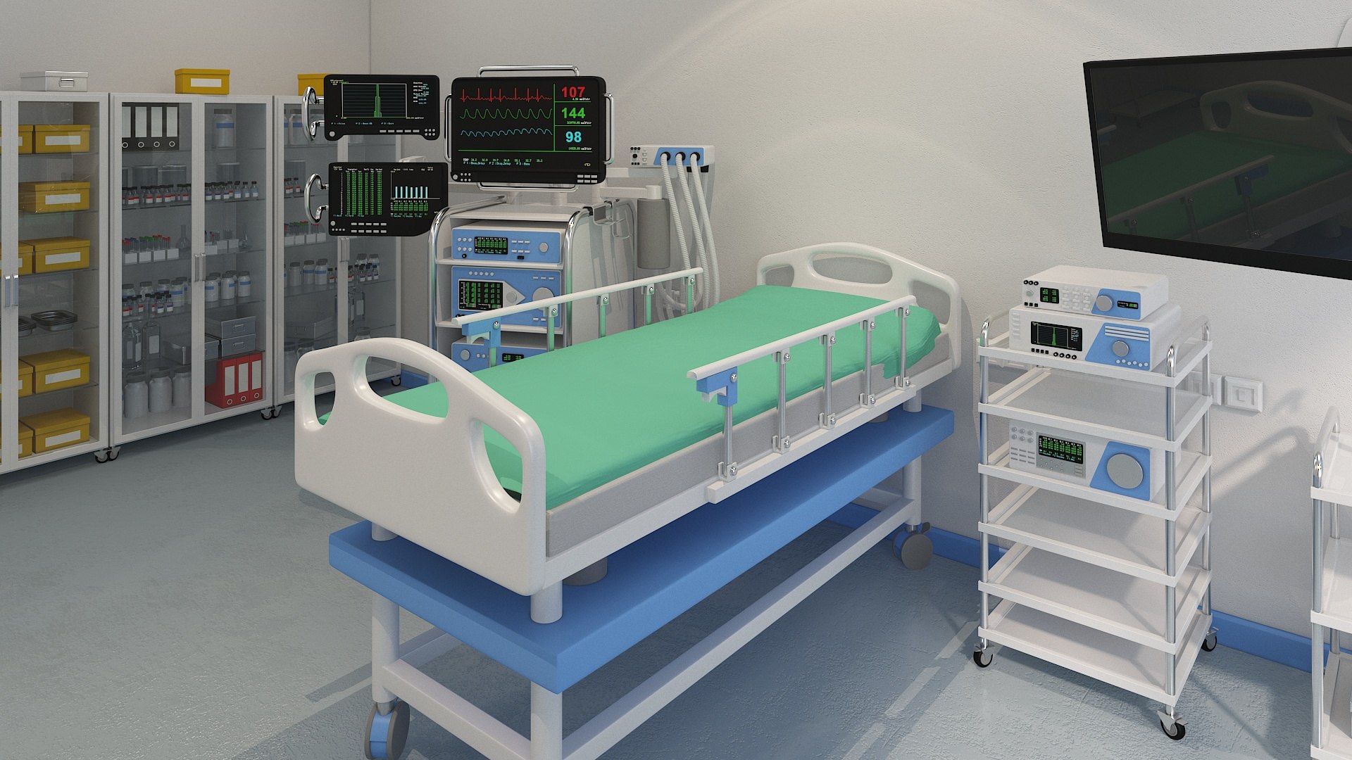 Intensive Care Unit 3D Model - TurboSquid 2227963