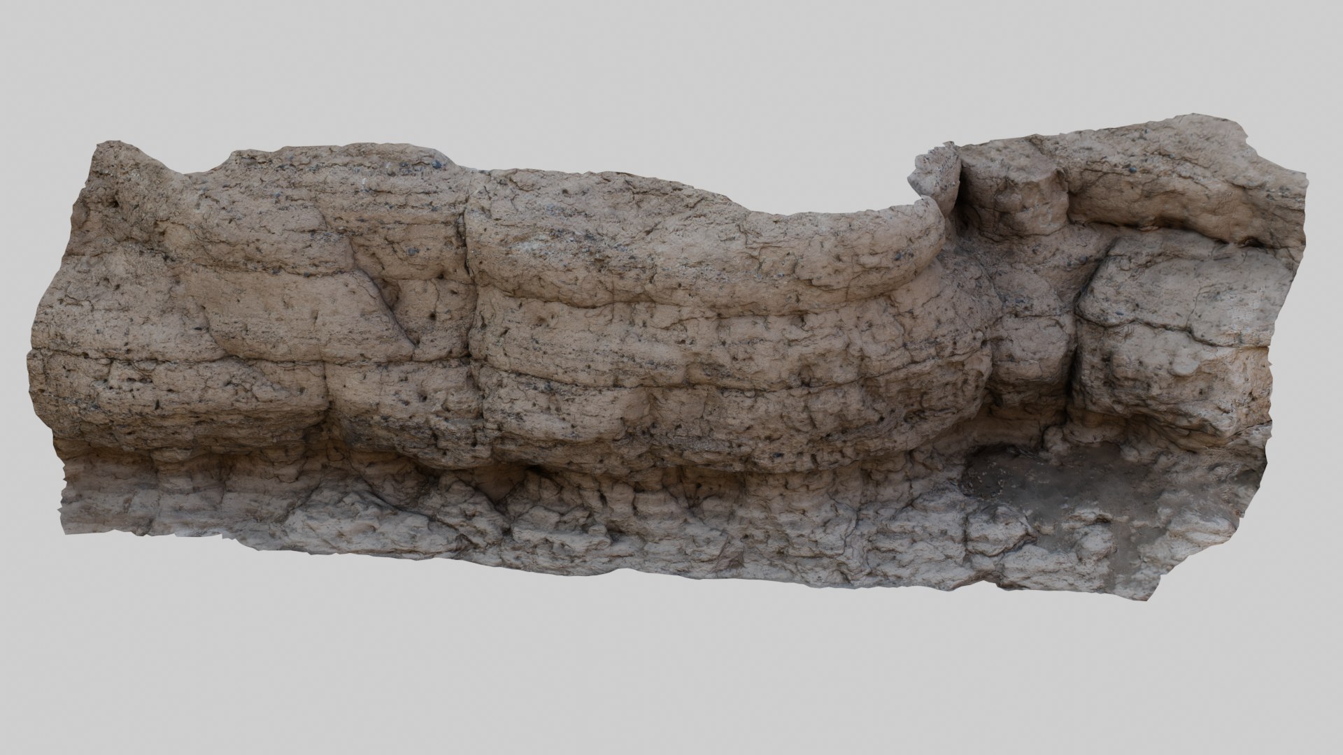 Riverbed Canyon Cliff Scan 05 model - TurboSquid 2052267