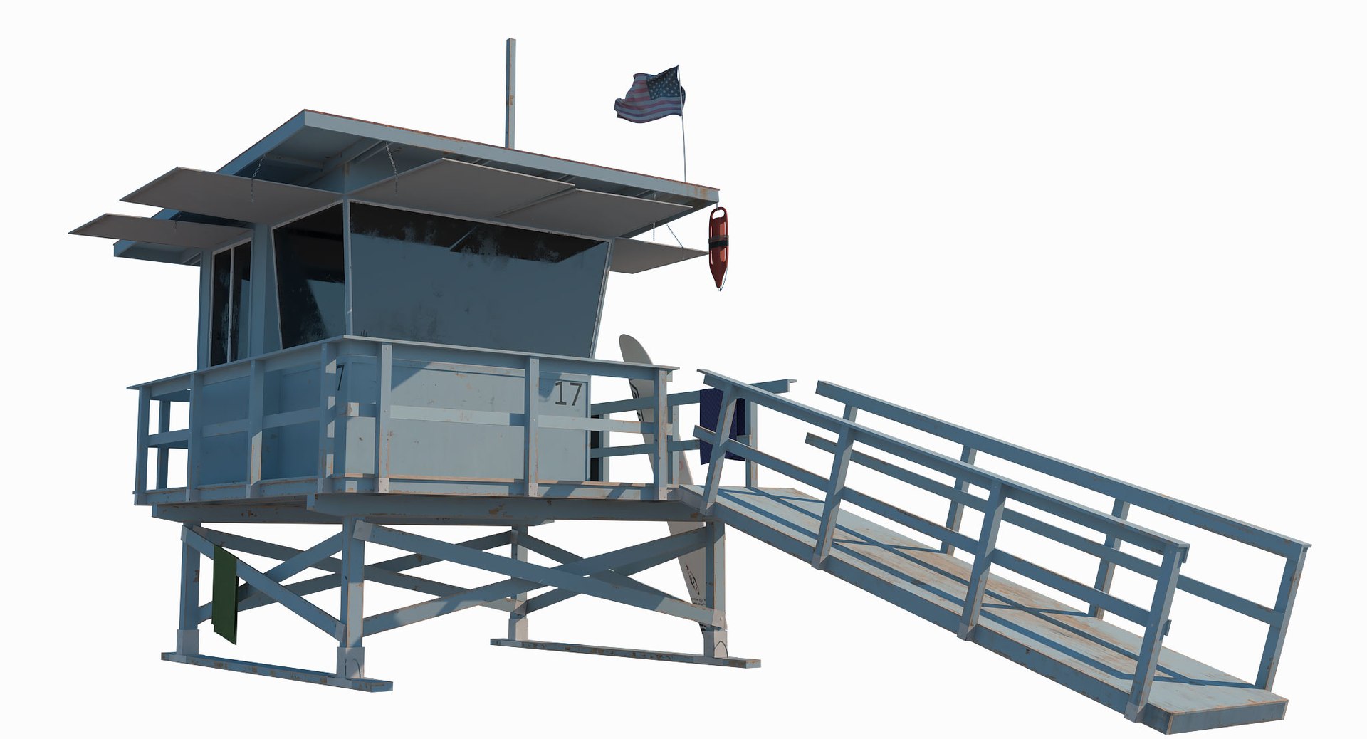 3d Surf Lifeguard Model