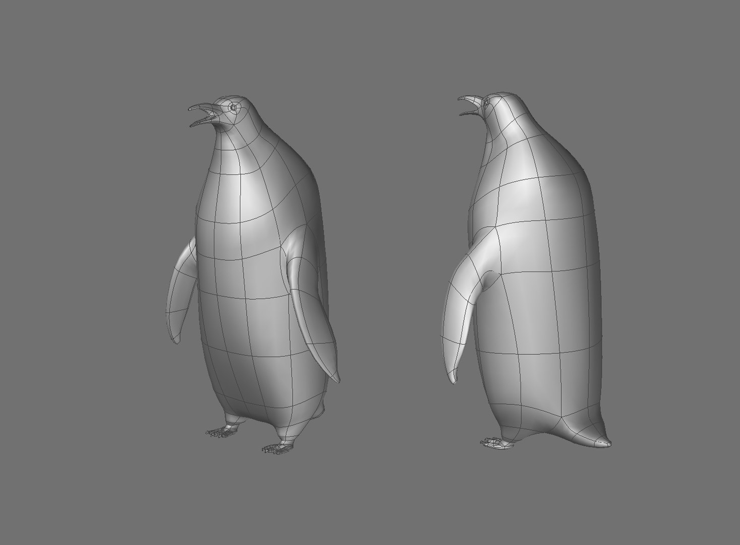 3d Model Penguin Animation