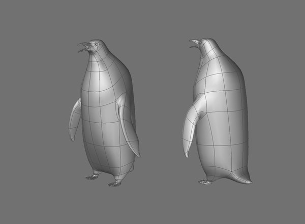 3d model penguin animation