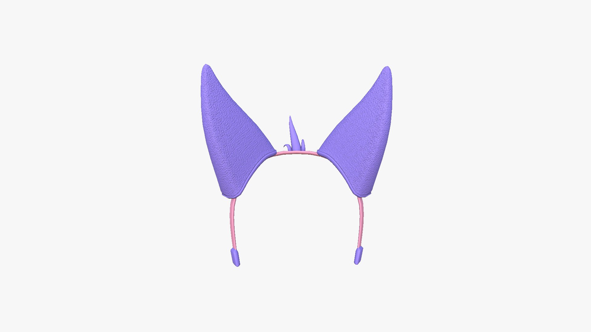 3D model Furry Ears Tiara D08 Purple - Headband Character Design ...