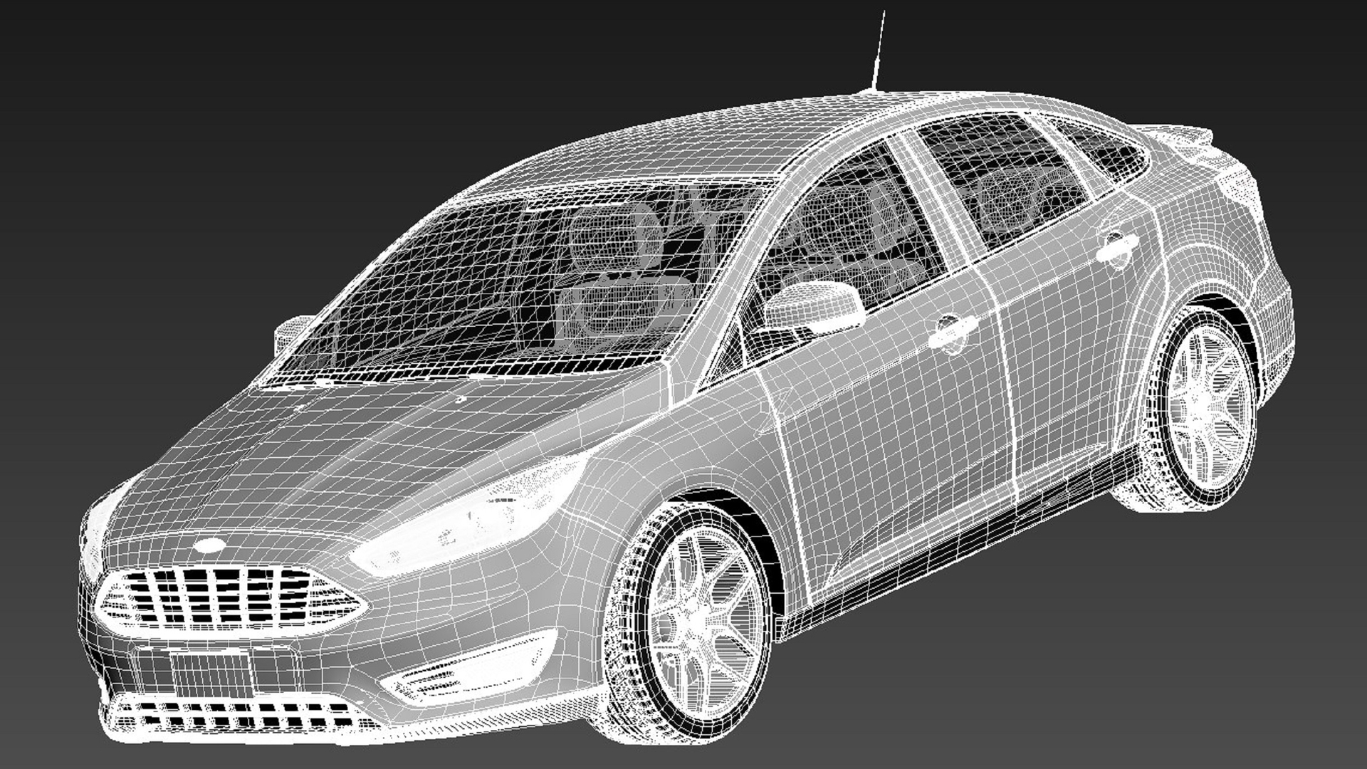 2015 sedan focus 3d model