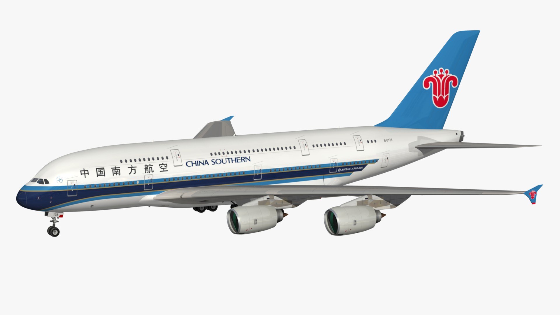3D Airbus A380m China Southern - TurboSquid 1248898