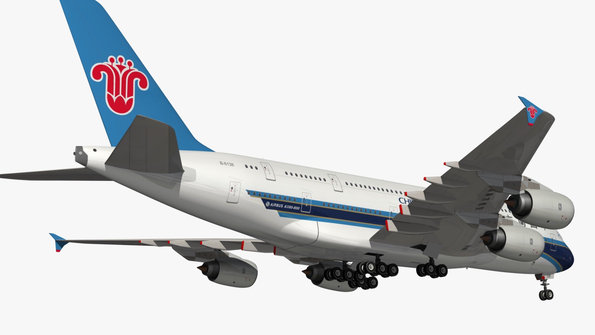 3D Airbus A380m China Southern - TurboSquid 1248898