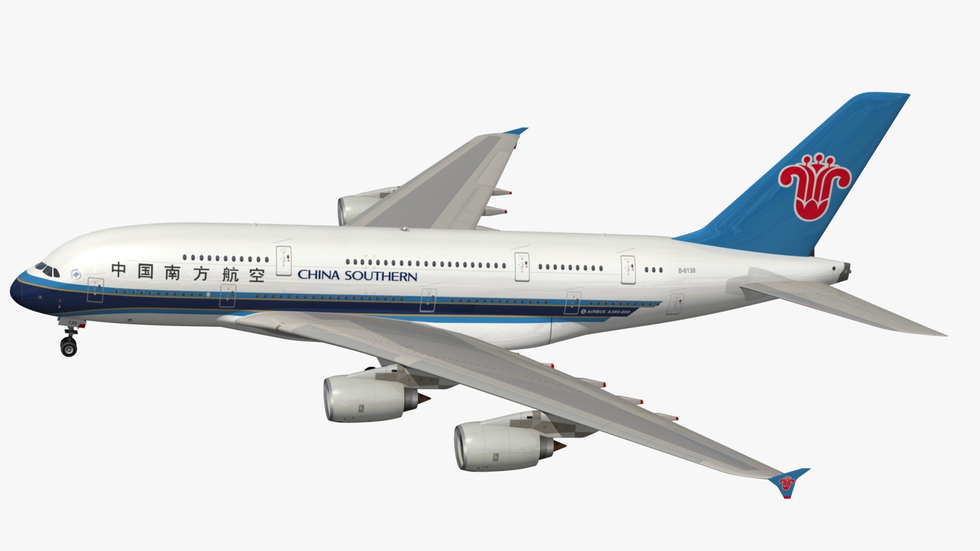3D Airbus A380m China Southern - TurboSquid 1248898