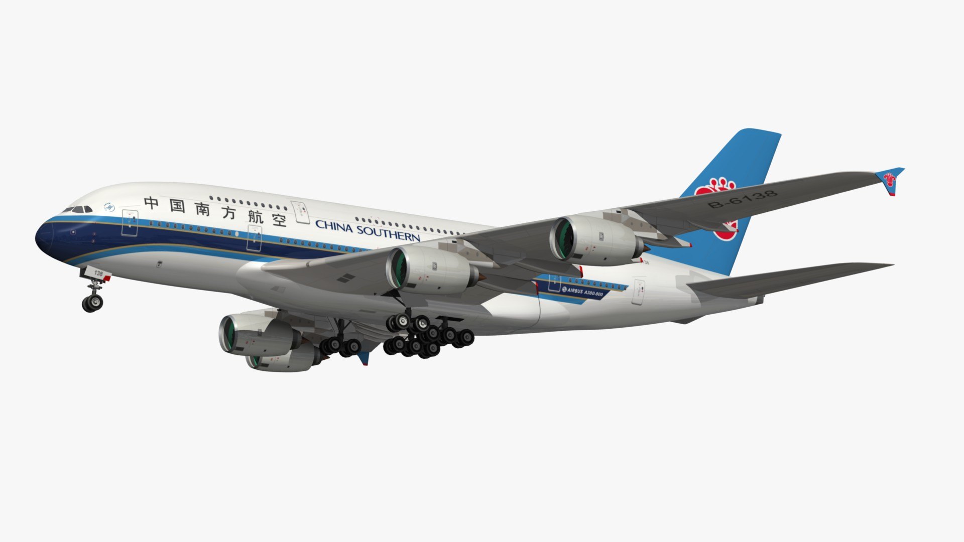 3D Airbus A380m China Southern - TurboSquid 1248898