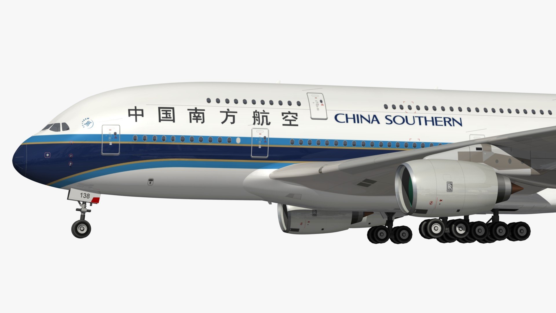 3D Airbus A380m China Southern - TurboSquid 1248898