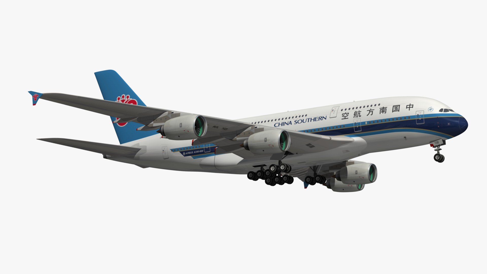 3D Airbus A380m China Southern - TurboSquid 1248898