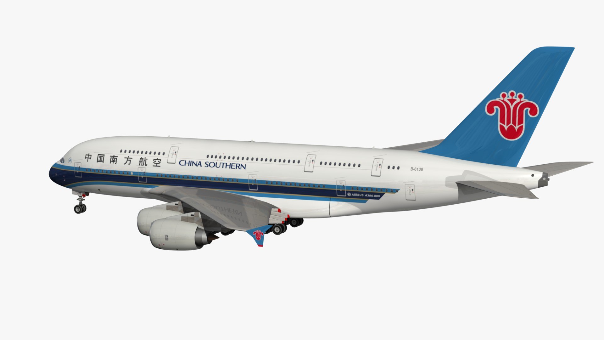 3D Airbus A380m China Southern - TurboSquid 1248898