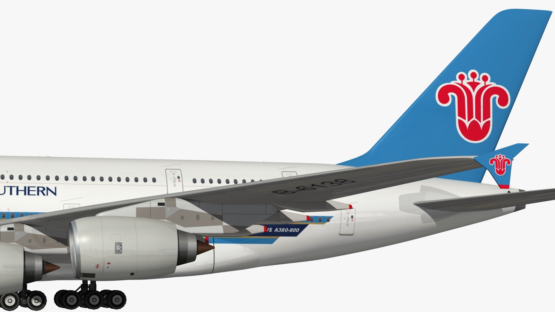 3D Airbus A380m China Southern - TurboSquid 1248898
