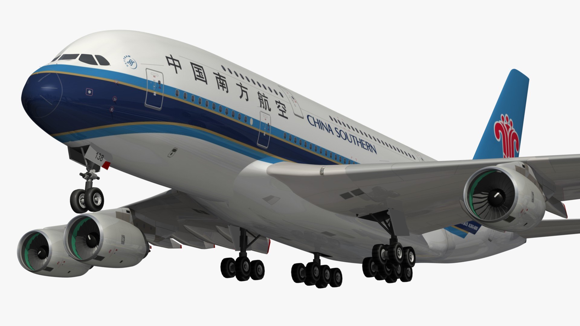 3D Airbus A380m China Southern - TurboSquid 1248898