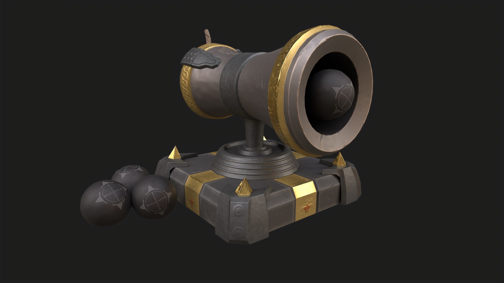 3D Stylized Cannon - TurboSquid 2122630