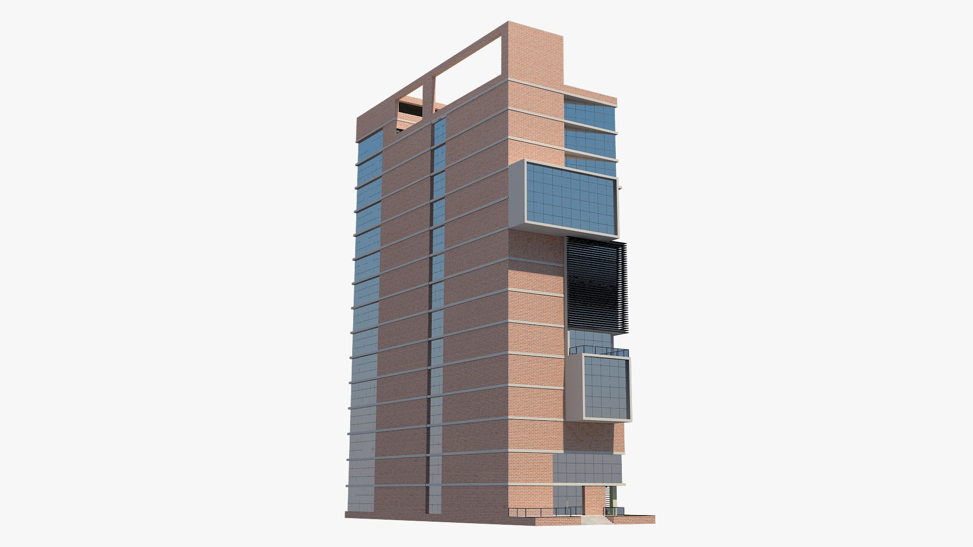 Brick Building 1 3D Model - TurboSquid 1628166