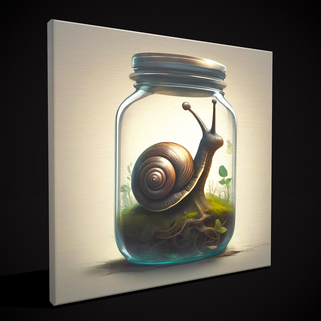 3D Snail In A Jar Painting - TurboSquid 2197154