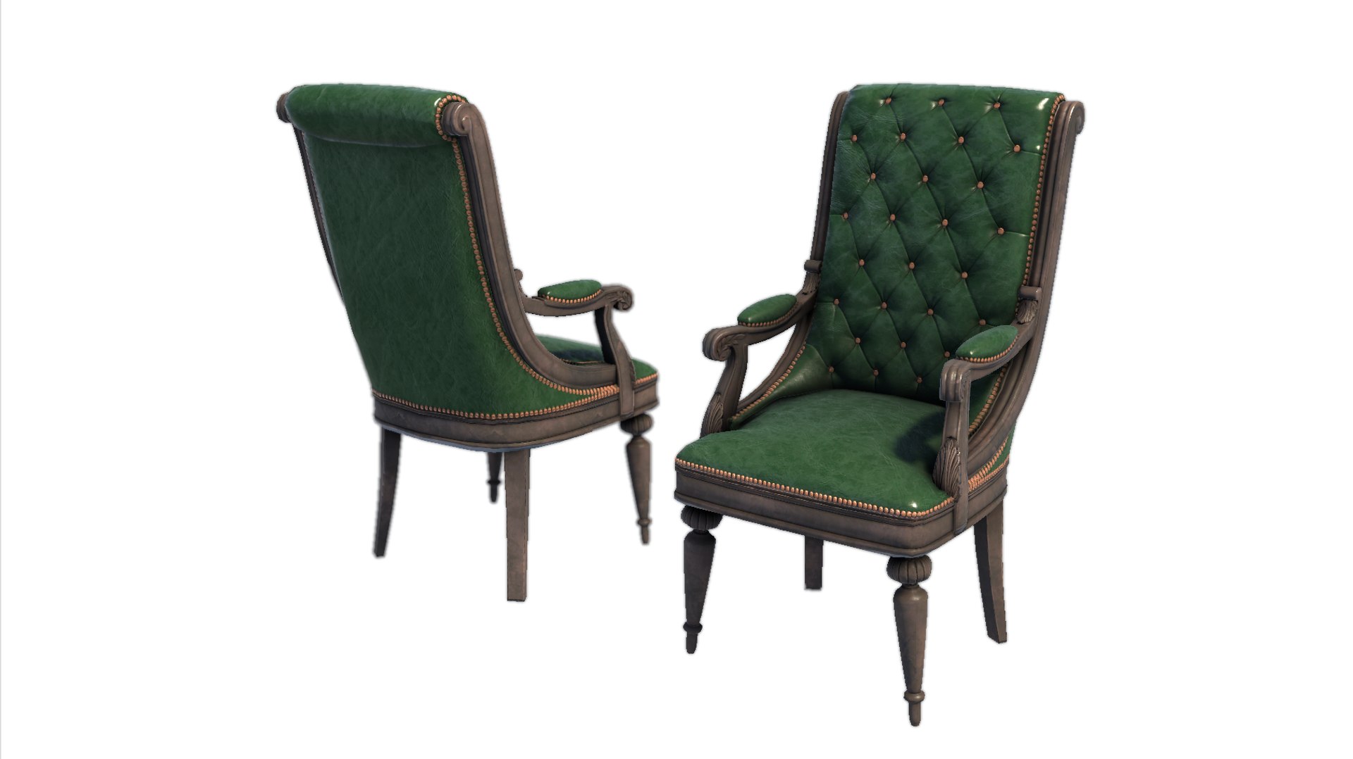 3d model of classic armchair