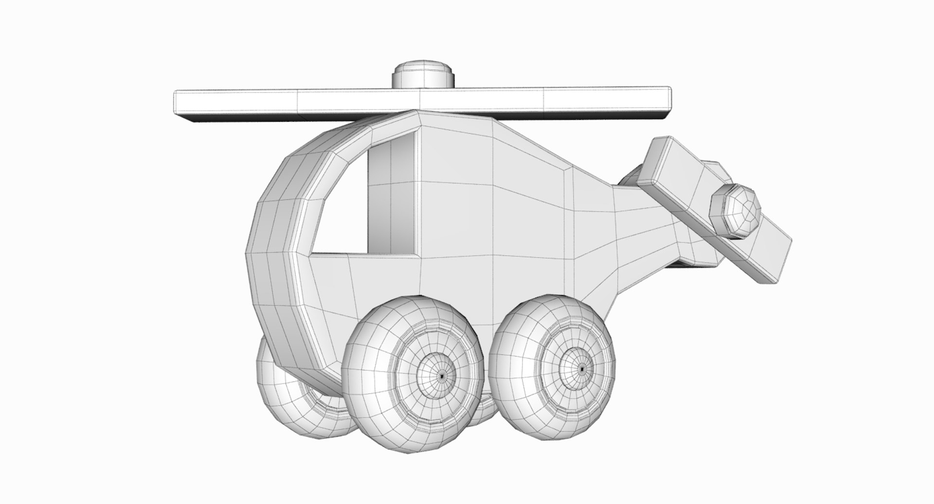 wooden copter toy realistic wood 3d ma