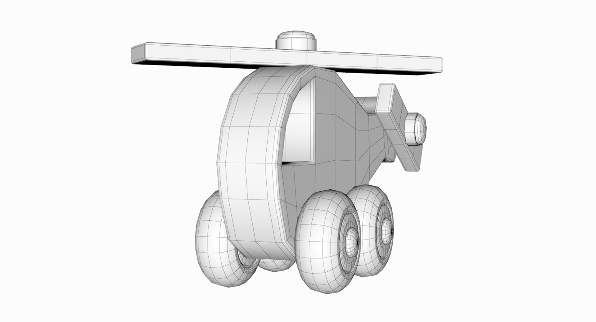 wooden copter toy realistic wood 3d ma