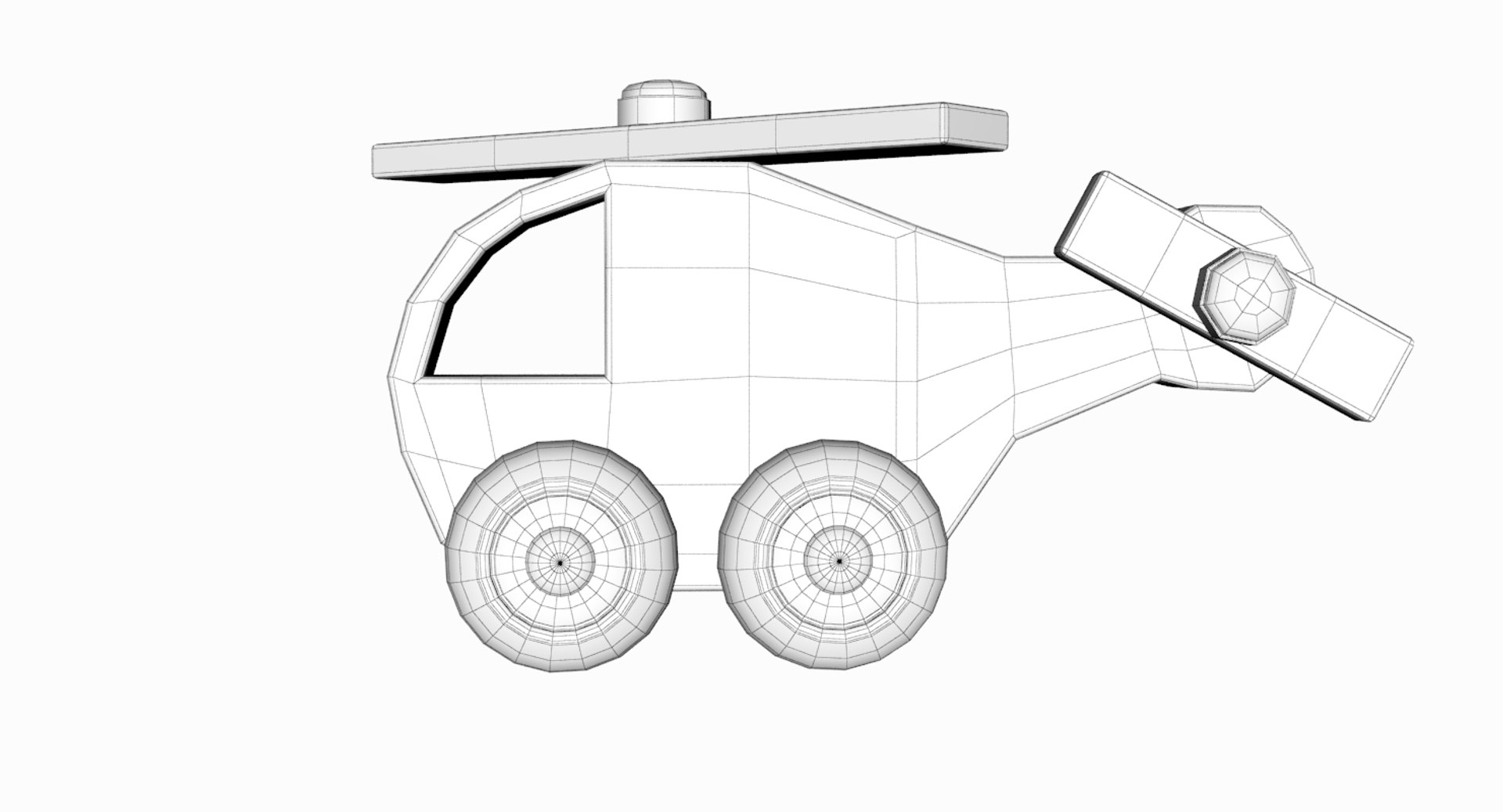 wooden copter toy realistic wood 3d ma