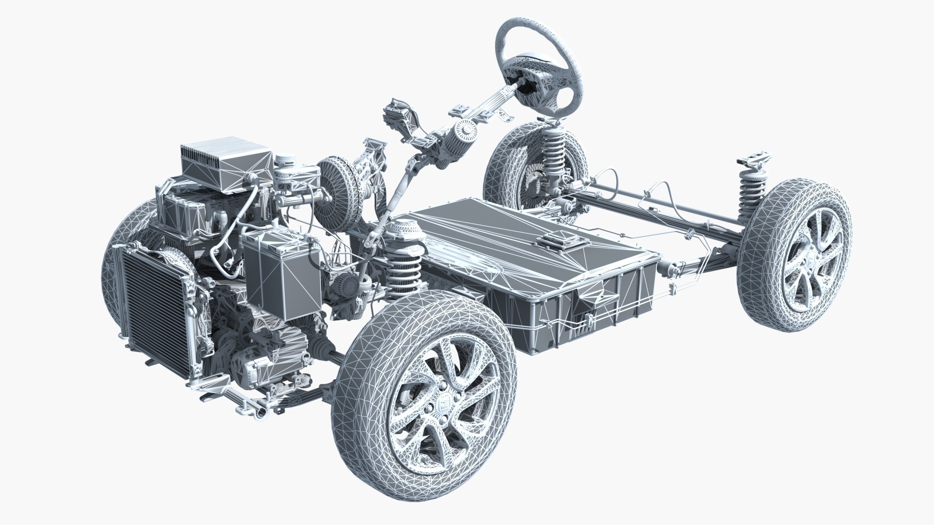 Mini Electric Car Chassis 3D Model - TurboSquid 2373948