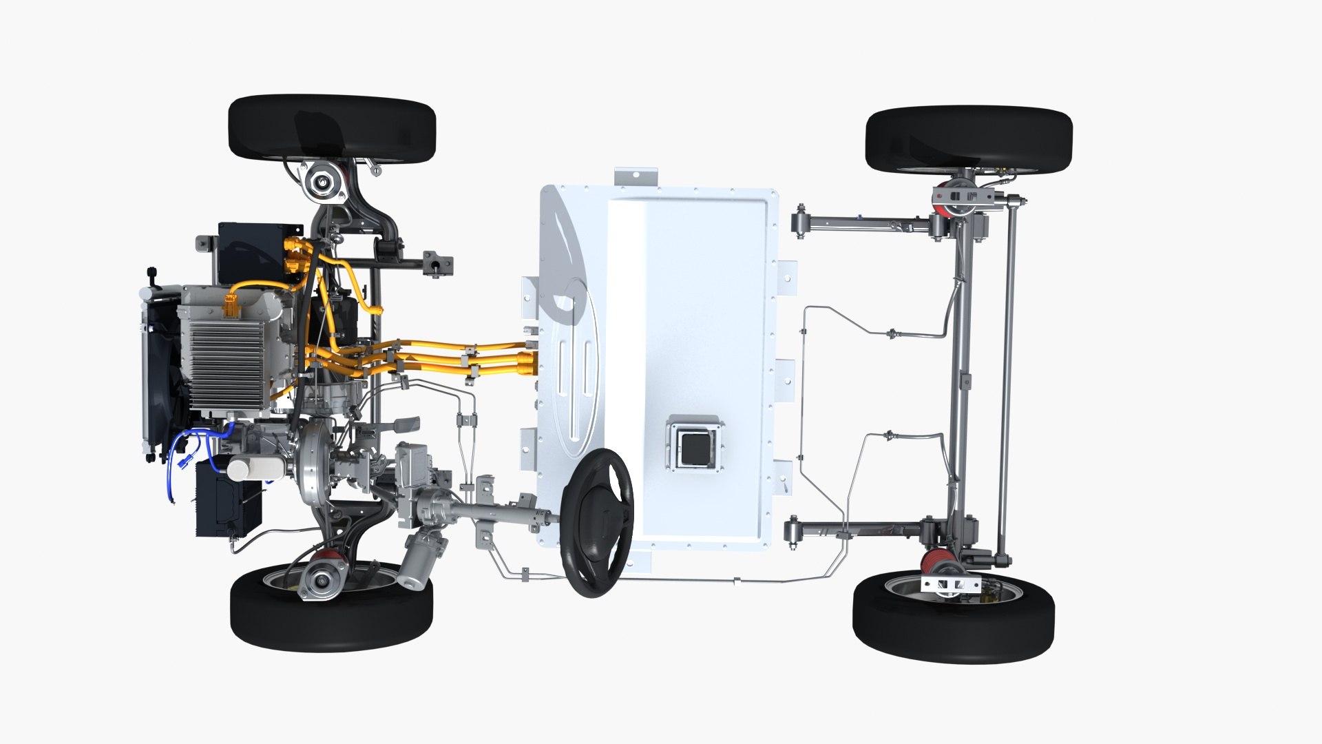 Mini Electric Car Chassis 3D Model - TurboSquid 2373948