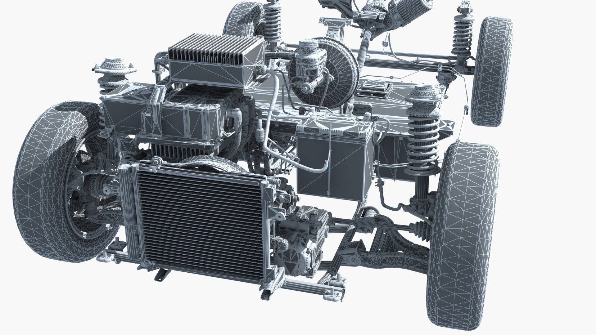 Mini Electric Car Chassis 3D Model - TurboSquid 2373948
