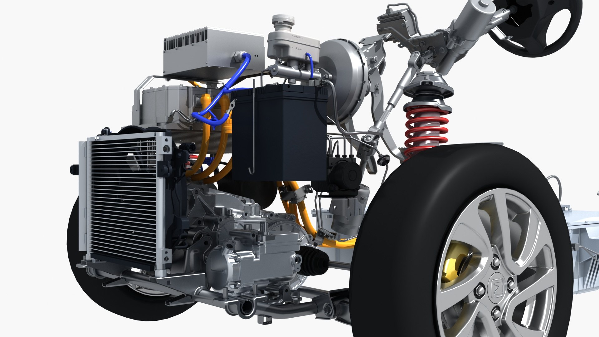 Mini Electric Car Chassis 3D Model - TurboSquid 2373948