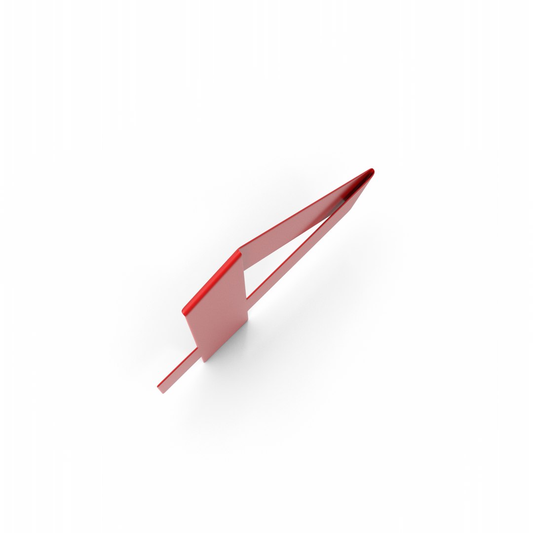3D Model Red Ribbon Number 4 - TurboSquid 2166242