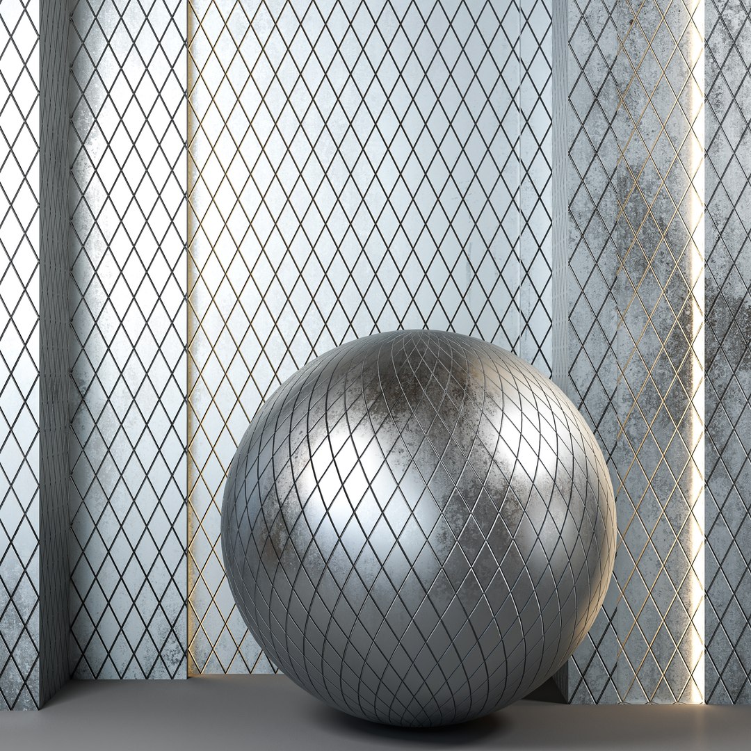 3D Diamond Pattern Metal - 4K Seamless PBR 2 Models - TurboSquid 2368537