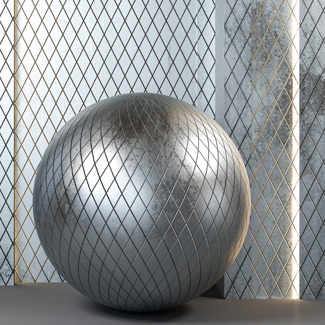 3D Diamond Pattern Metal - 4K Seamless PBR 2 Models - TurboSquid 2368537