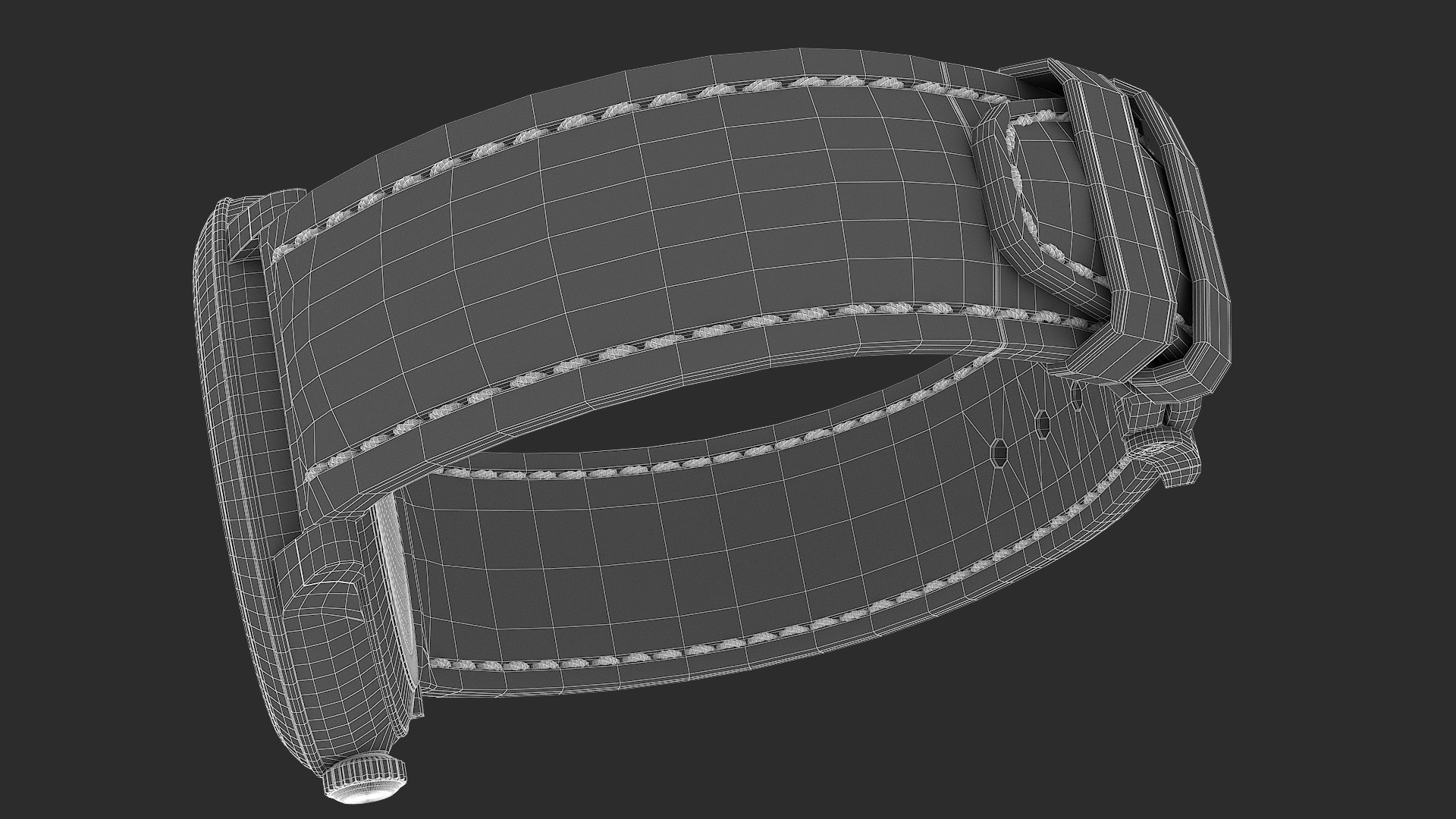 3D Classic Watch Black Leather Bracelet Black Dial Model - TurboSquid ...