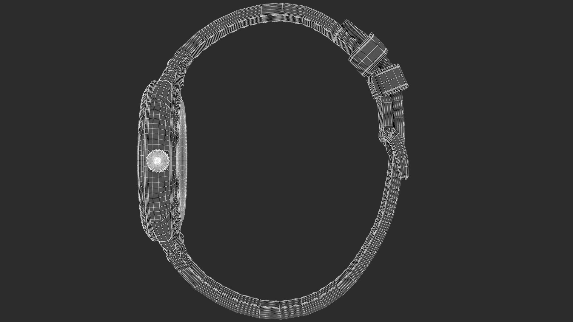 3D Classic Watch Black Leather Bracelet Black Dial Model - TurboSquid ...