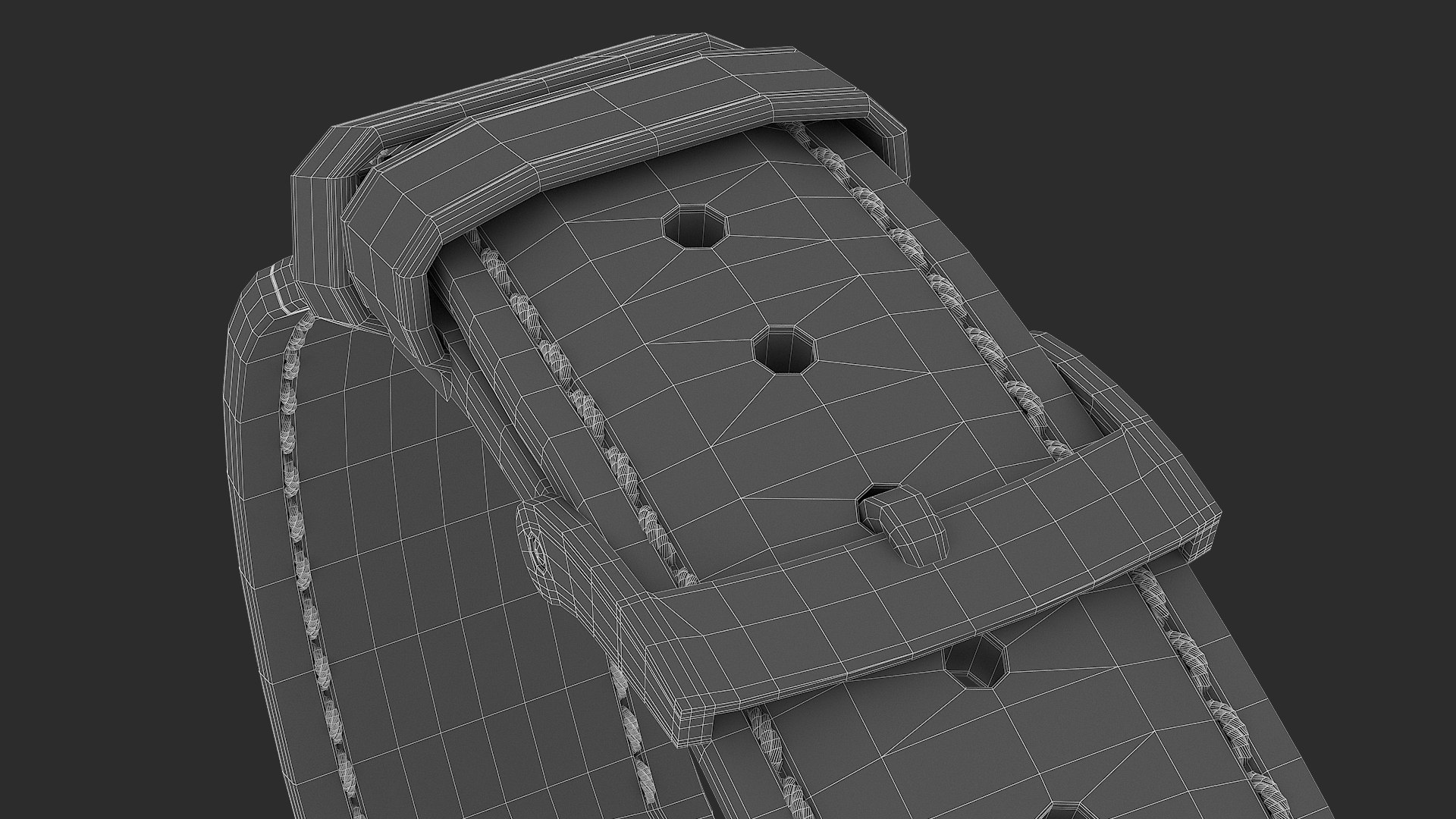 3D Classic Watch Black Leather Bracelet Black Dial Model - TurboSquid ...