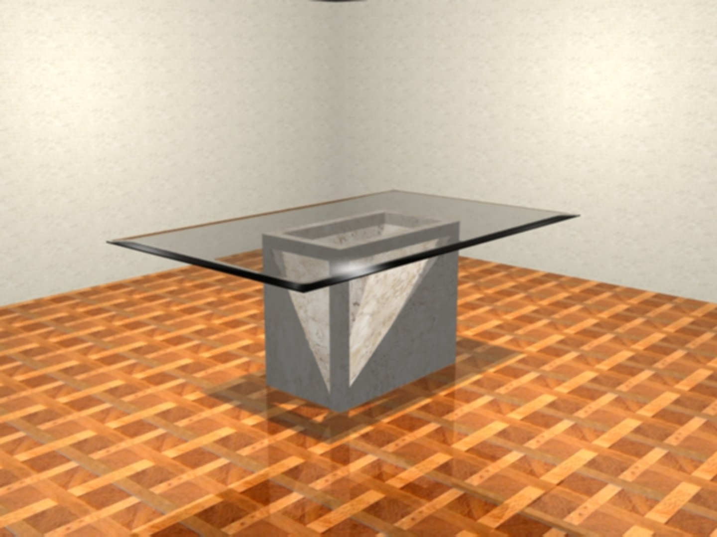 3d Glass Table Model