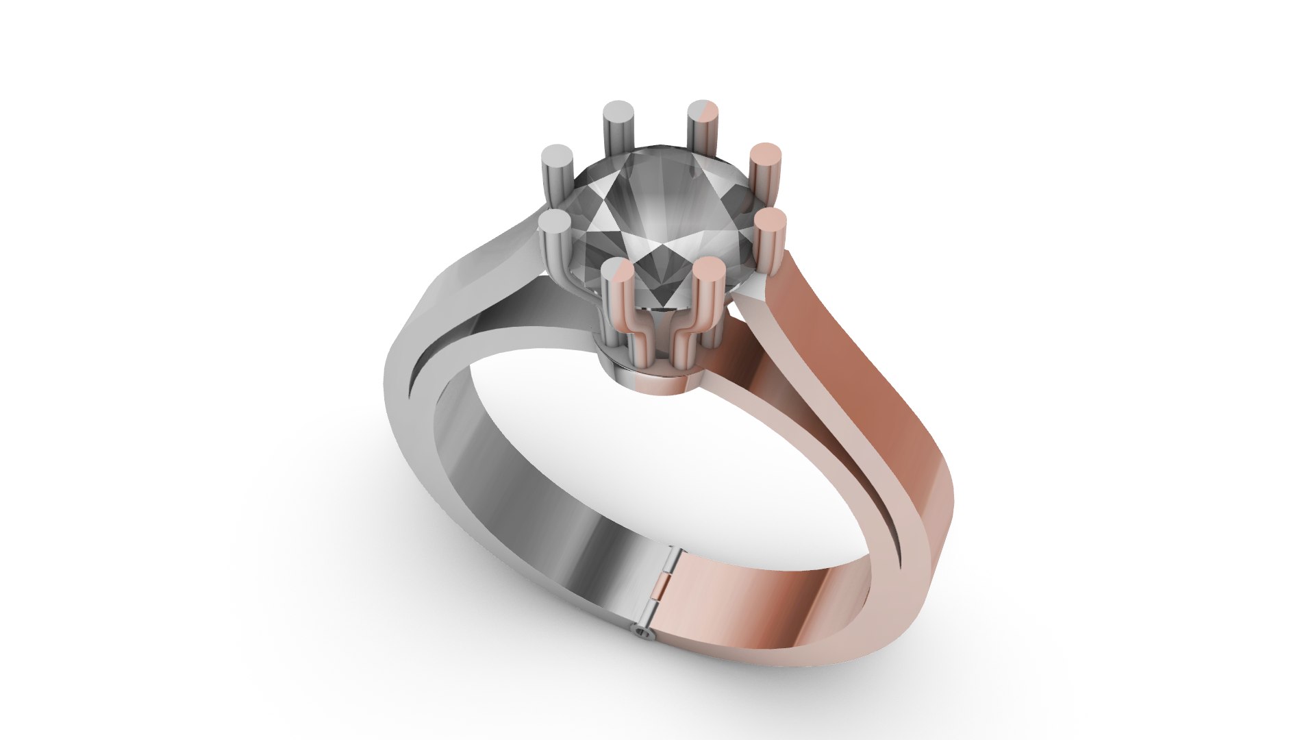 Open Close Engagement Ring Model - TurboSquid 2458507