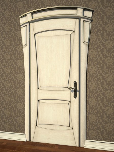 door art nouveau 3d max
