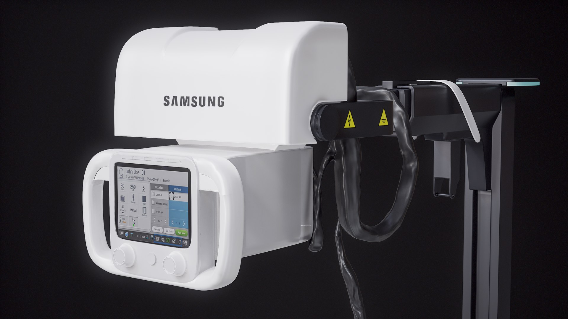 3D Samsung GM85 AccE X-Ray Diagnostic Unit Rigged PBR Model ...