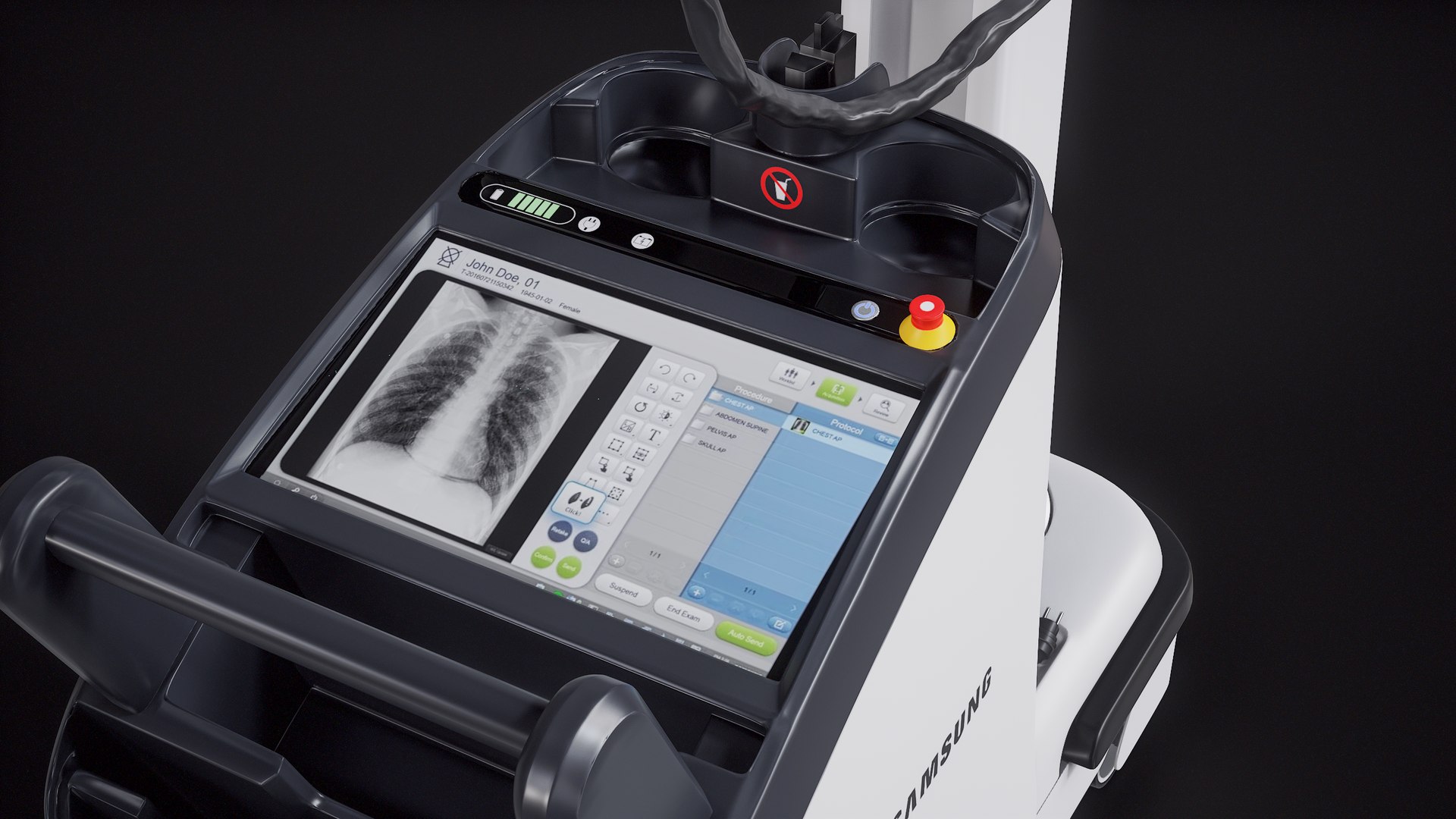 3D Samsung GM85 AccE X-Ray Diagnostic Unit Rigged PBR Model ...